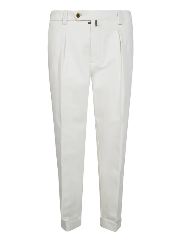 BERWICH Tailored Cotton Trousers - Bianco