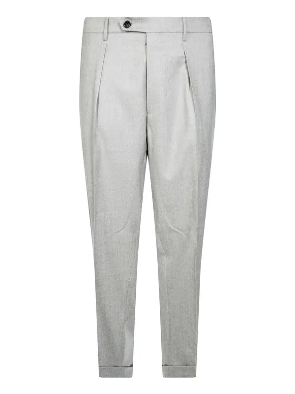 BERWICH Tailored Stretch Cotton Blend Pants - Beige