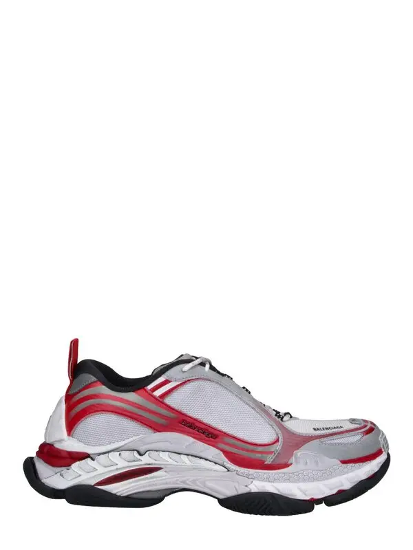 Balenciaga Chunky Mesh Lace Up Sneakers - Red