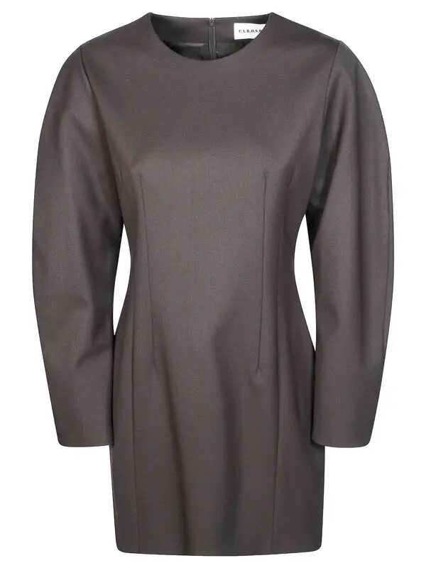 PAROSH Stretch Jersey Gown - Marrone