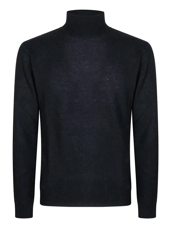 Altea Cashmere Merino Blend Turtleneck Sweater - Nero