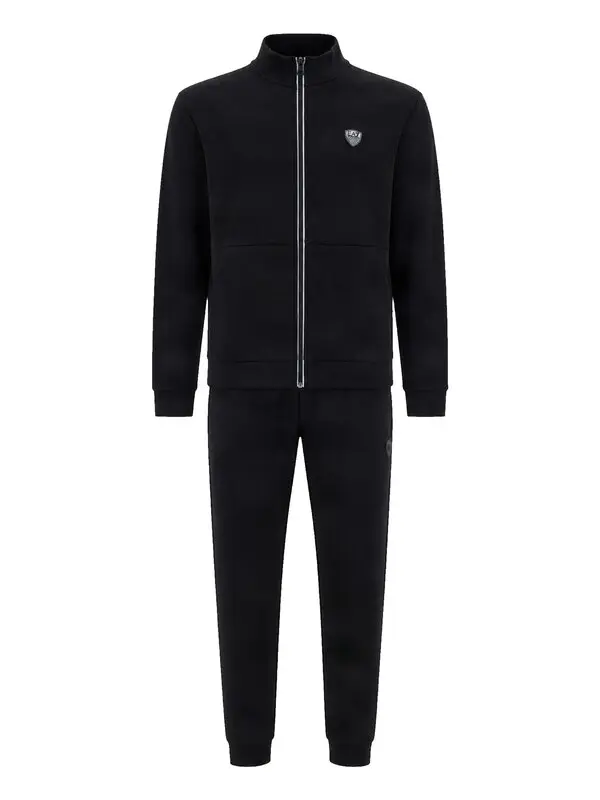 EA7 Zip-up Track Jacket And Jogger Pants Set - Black