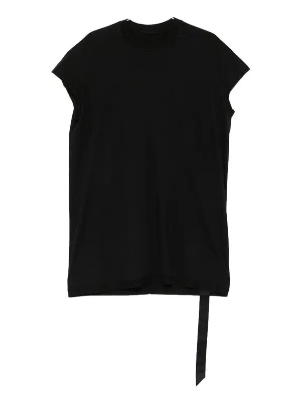 Rick Owens Ribbed-collar Sleeveless T-shirt In 100% Cotton - Nero