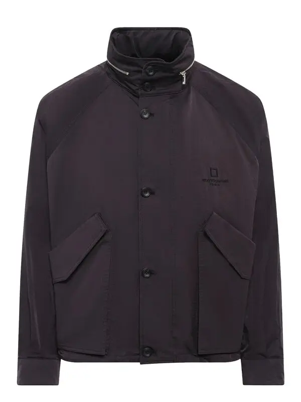 WOOYOUNGMI Hooded Double-pocket Jacket - Black