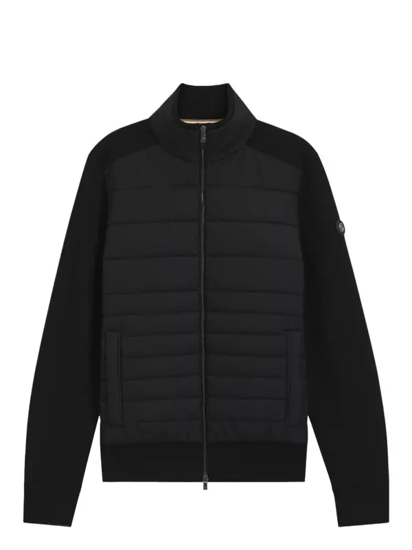 Hugo Boss Boss Casual Zip-up Jacket With Monogram Badge - Black