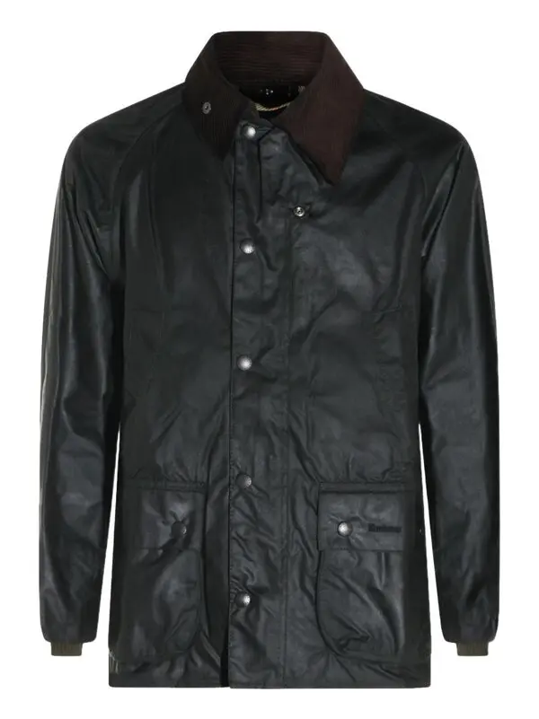 Barbour Wax Jacket With Corduroy Collar - No