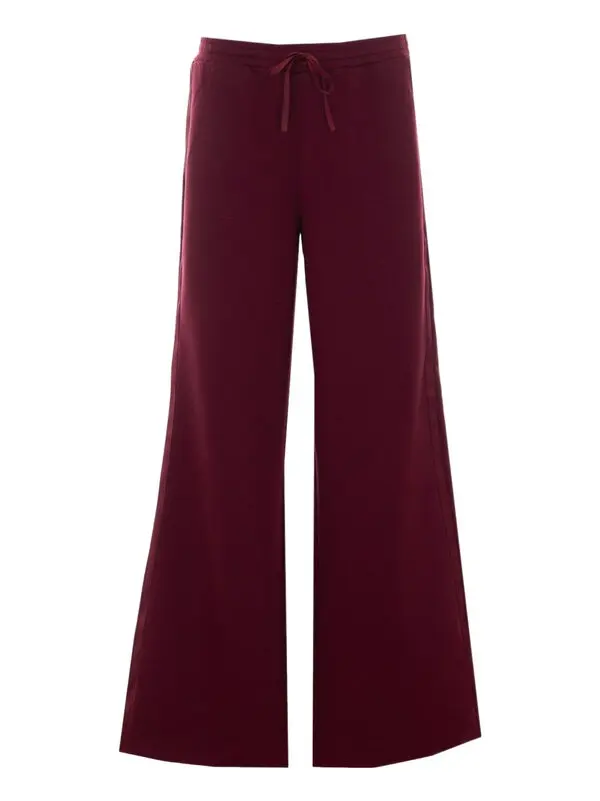 TWINSET Drawstring Casual Flared Sweatpants - Wine Red