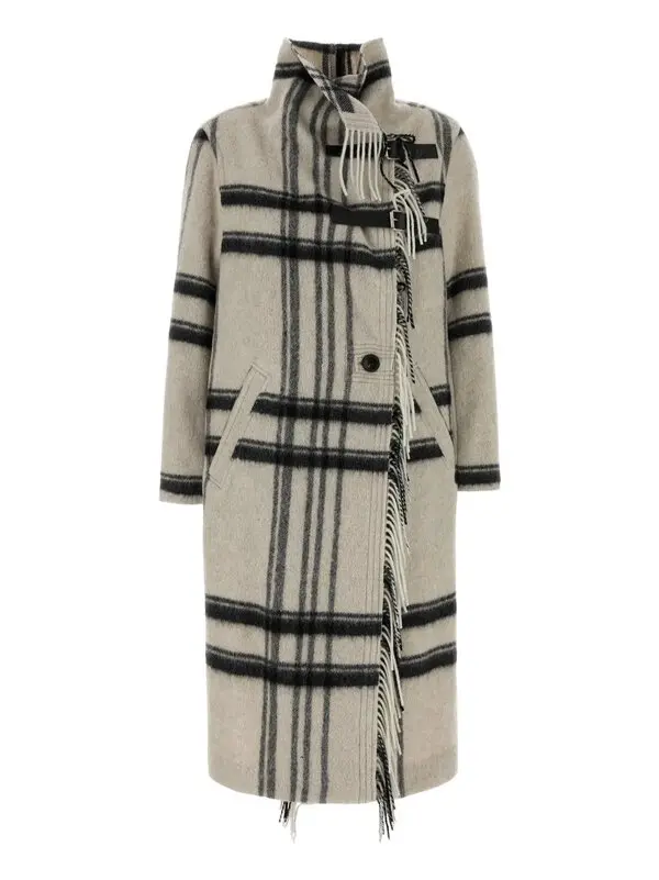 Isabel Marant Étoile Tasseled Plaid Coat - No