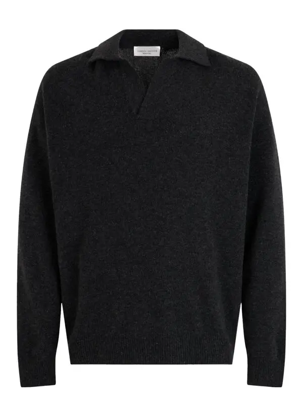 ROBERTO COLLINA Knitted Polo Shirt - Grey