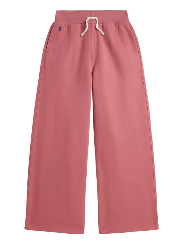 Polo Ralph Lauren Wide-leg Drawstring Sweatpants With Pony Embroidery - Pink