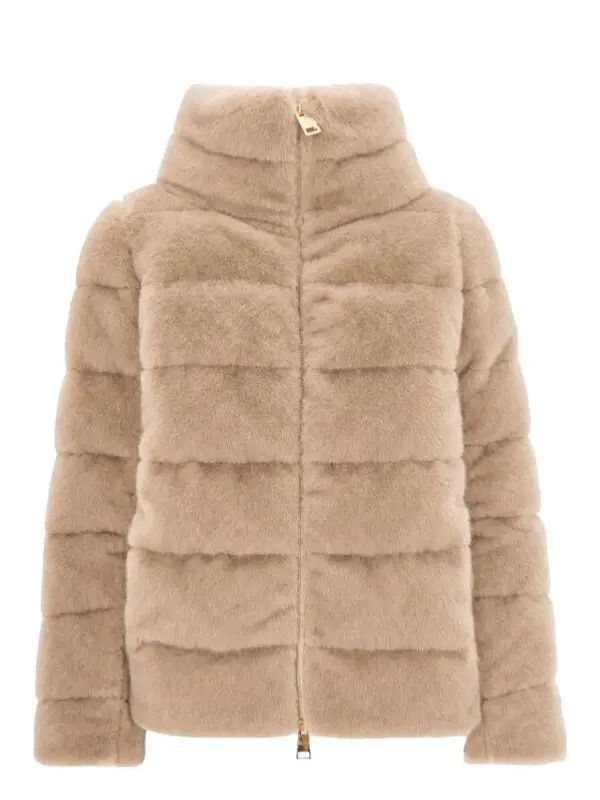 Herno Long-sleeve Zip-up Down Jacket - Nude