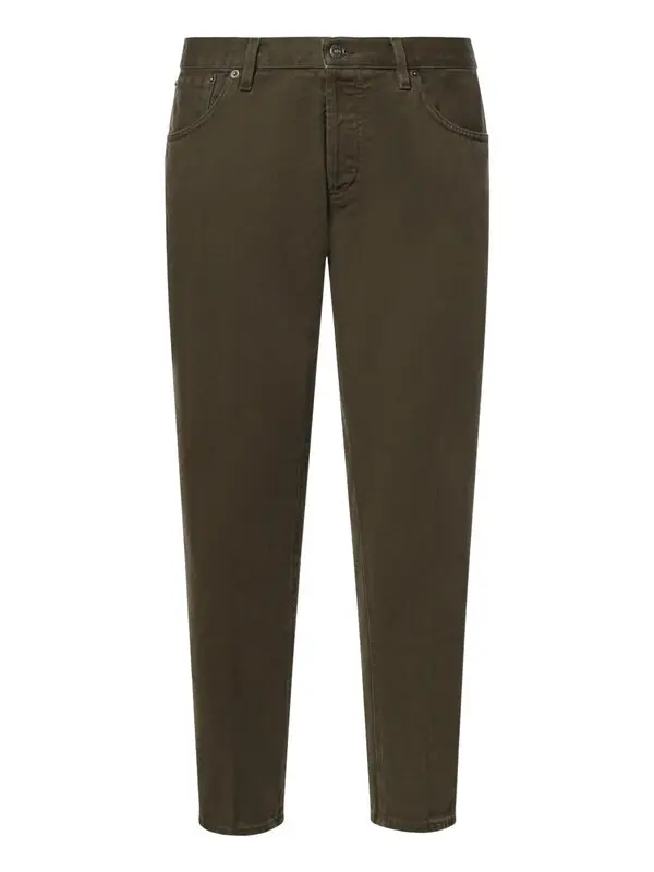 DONDUP Tapered Cropped Jeans - Green