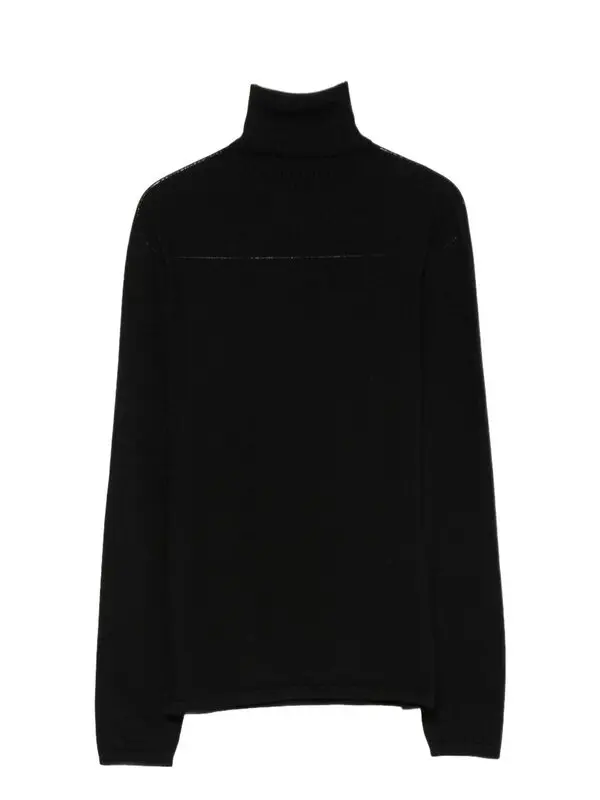D.exterior Roll Neck Wool Sweater - Black