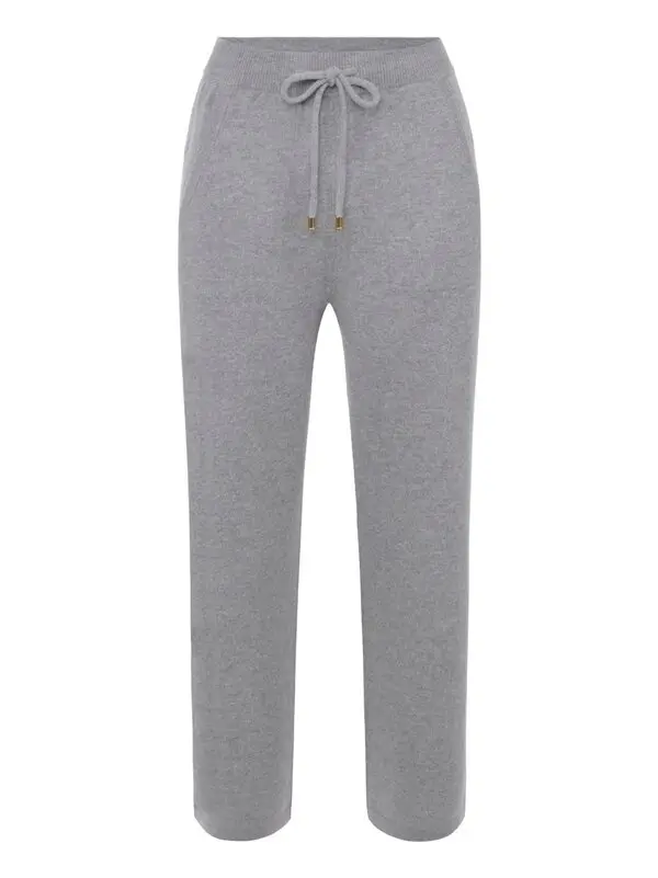 Elisabetta Franchi Knit Drawstring Waist Trousers - Grey