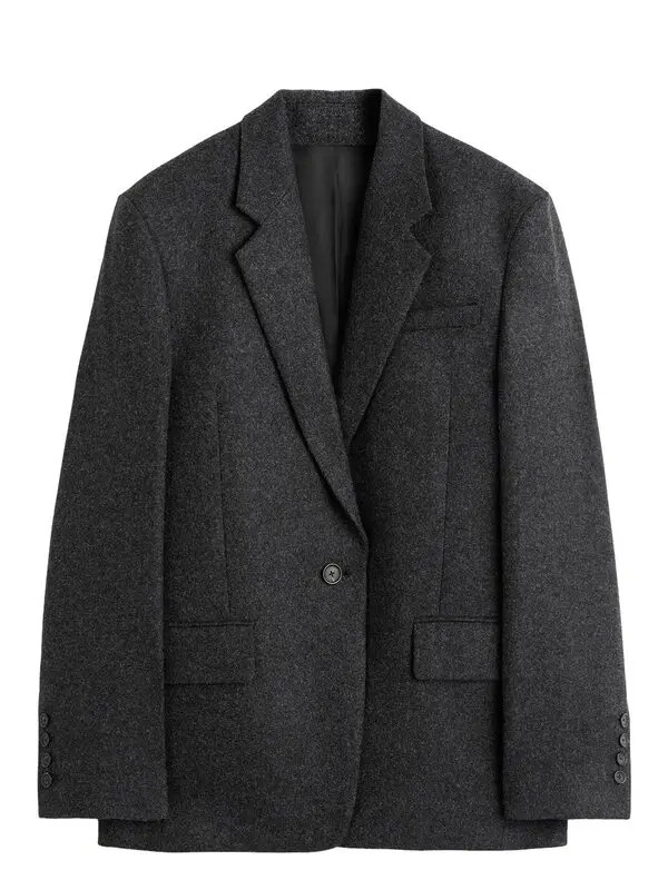 TOTEME Lapel Long-sleeved Suit Jacket - Black