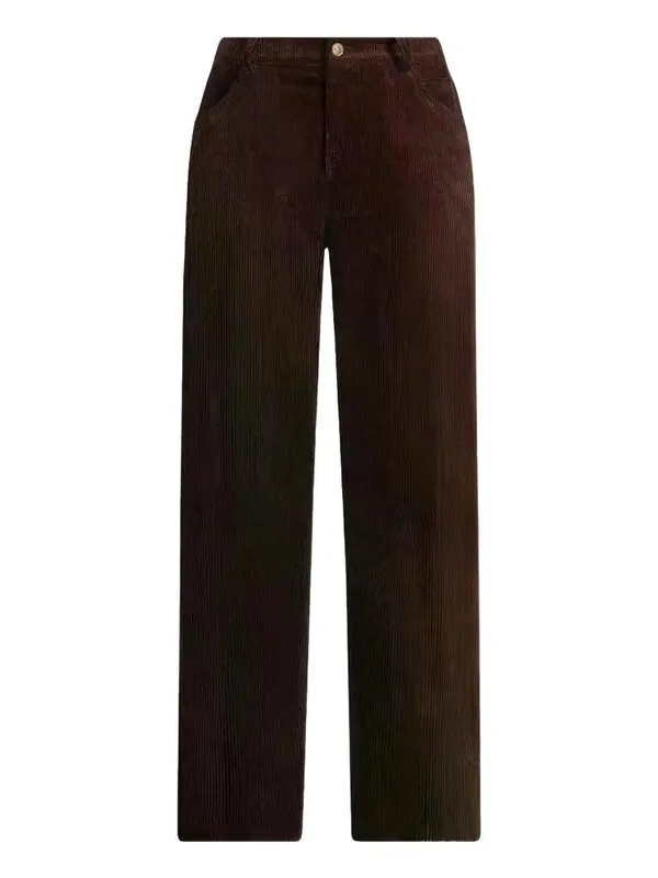 Manière De Voir Clover Mid-rise Corduroy Trousers - Brown