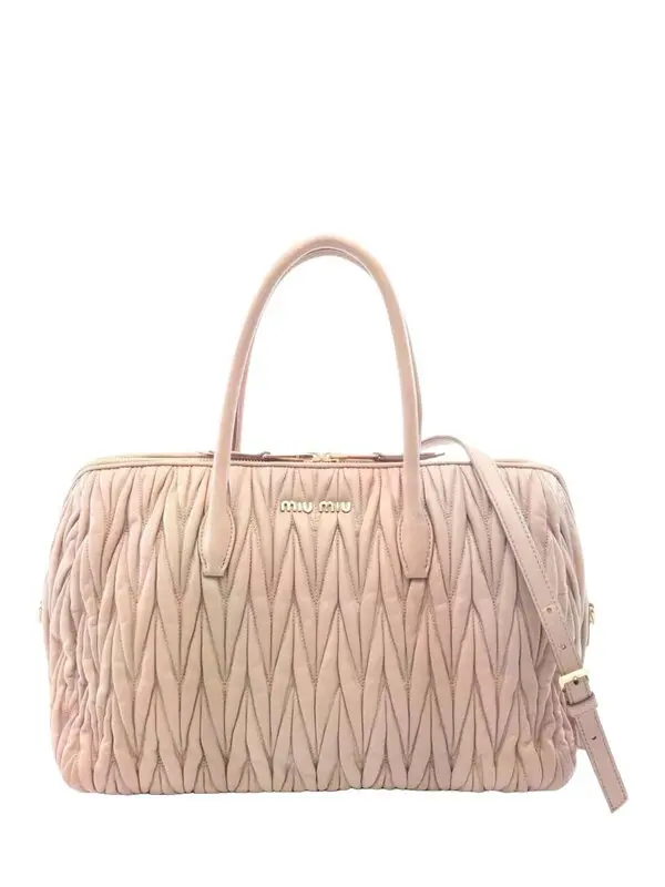 Miu Miu Matelassé Tote Bag - Pink
