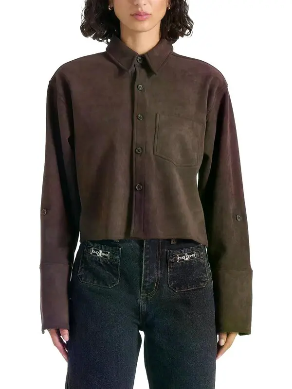Manière De Voir Maniere De Voir Long-sleeve Shirt With Classic Collar - Brown