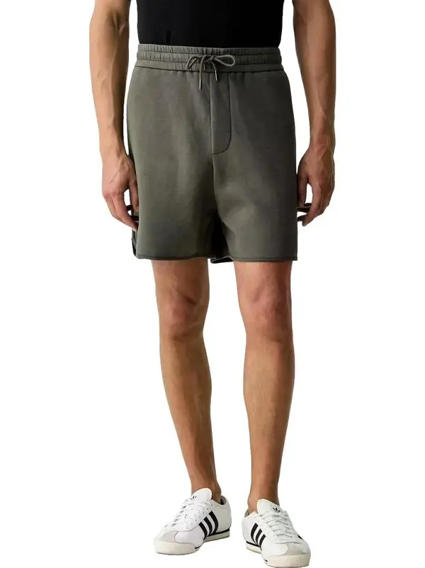 Armani Exchange Side-stripe Logo Patch Shorts - Grey