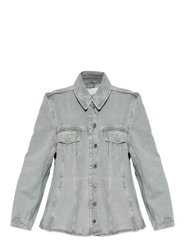 GANNI Button-down Denim Shirt - Blue