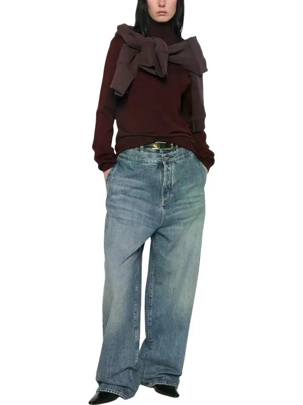 THE FRANKIE SHOP Eve Turtleneck Long-sleeve Sweater - Red