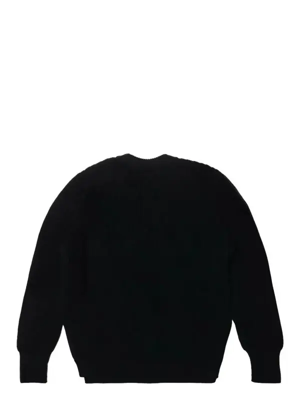 Comme Des Garçons Ribbed-knit Raglan-sleeve Sweater - Blue