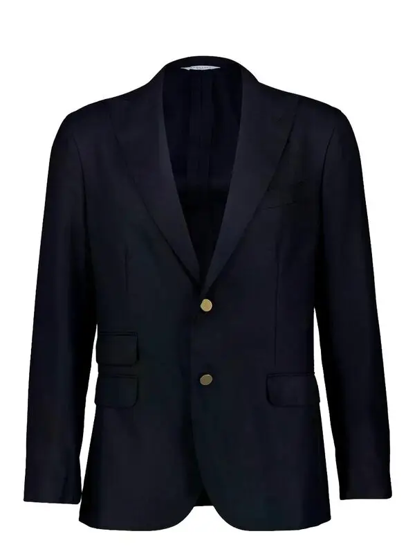 Boglioli Single-breasted Wool Blazer - Blue