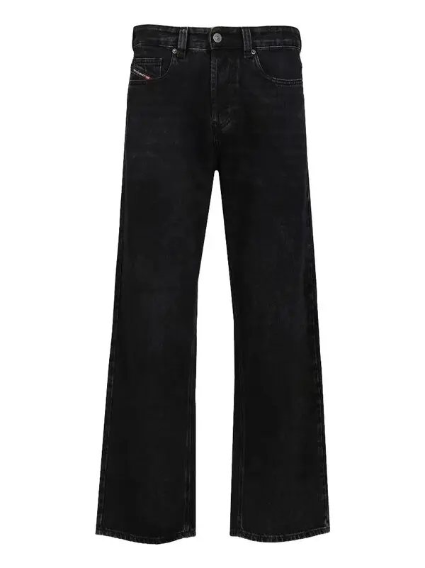 DIESEL® Relaxed Fit Low Waist Wide Leg Jeans - Black