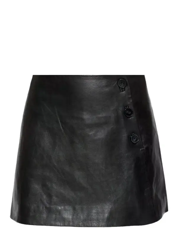 IRO PARIS Leather Mini Skirt - Black