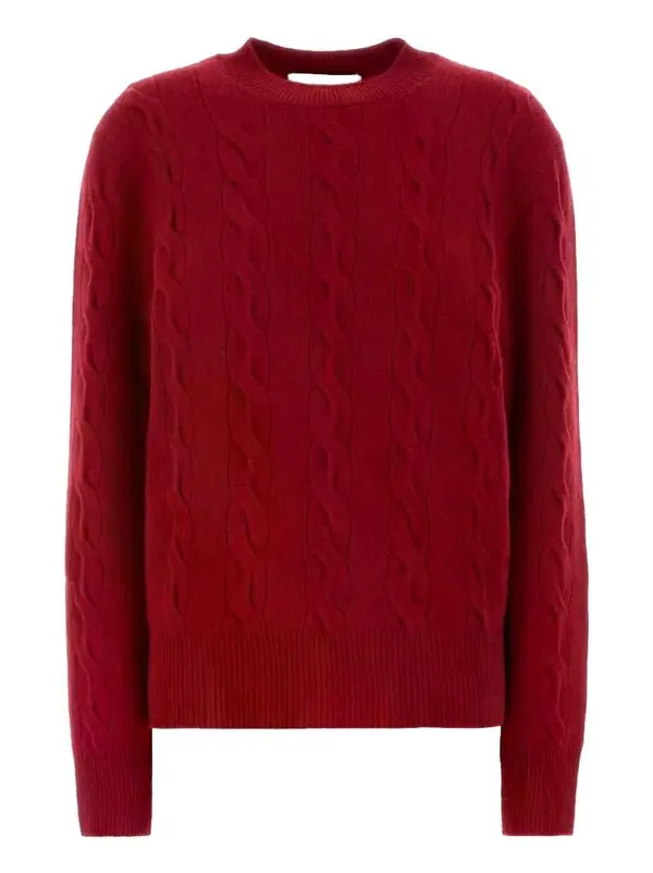 AMI Paris Cable-knit Sweater - Red