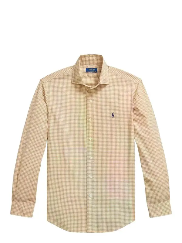 Polo Ralph Lauren Custom-fit Checked Poplin Shirt - Neutrals