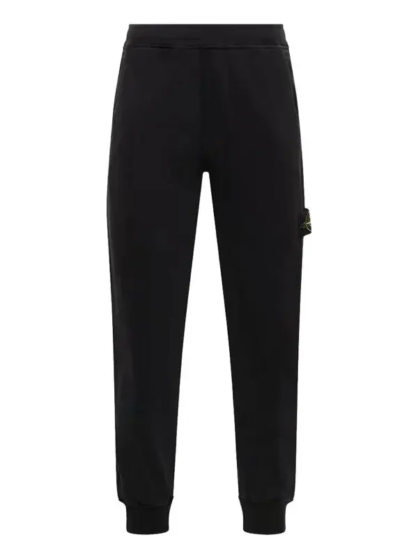 Stone Island 6200012 Brushed Organic Cotton Fleece Joggers - Black