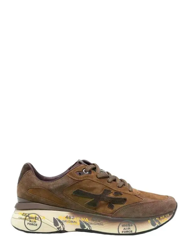 Premiata Moe Run Panelled Suede Sneakers - Brown