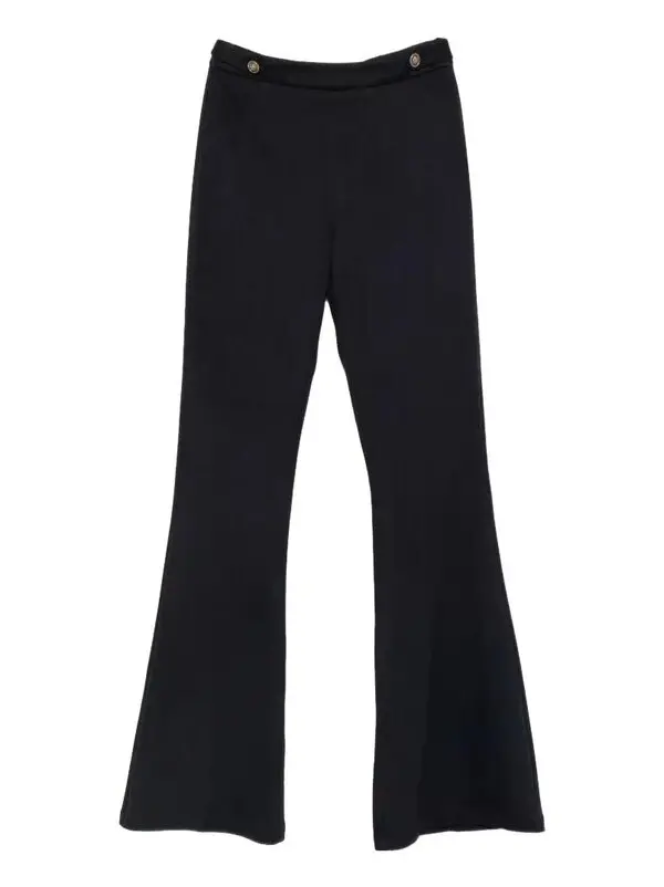 Liu Jo Button-detail Flared Trousers - Blue