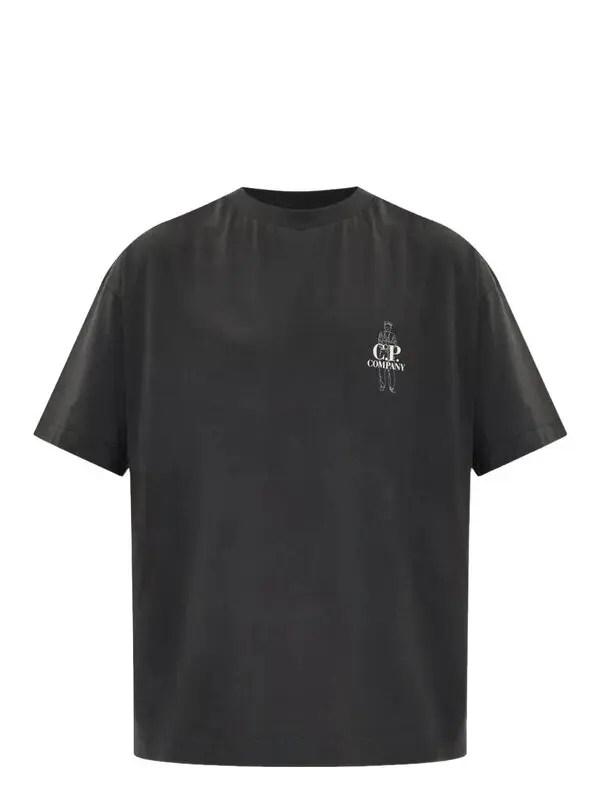 C.P. COMPANY Logo-print T-shirt - Grey