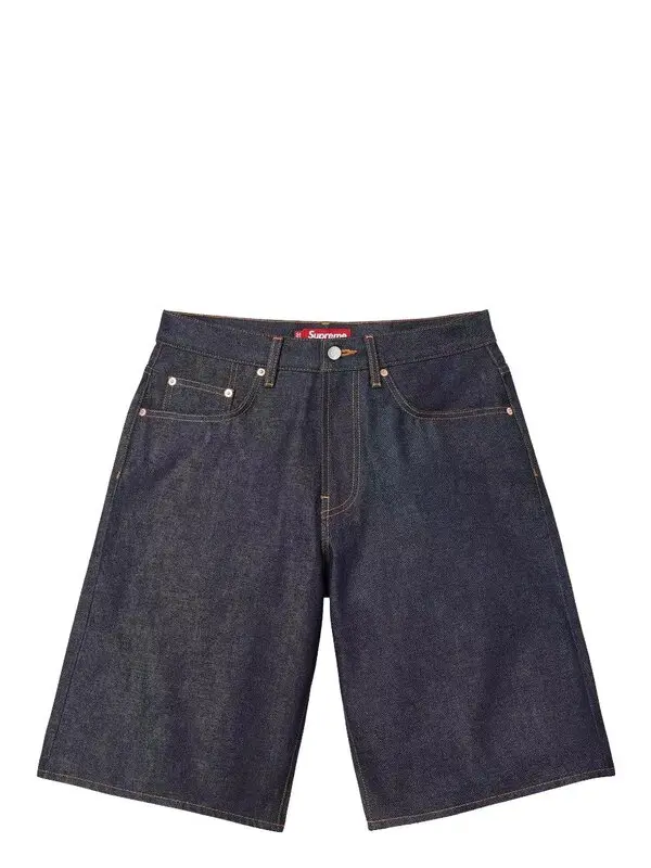 Supreme Baggy Selvedge Denim Shorts - Blue