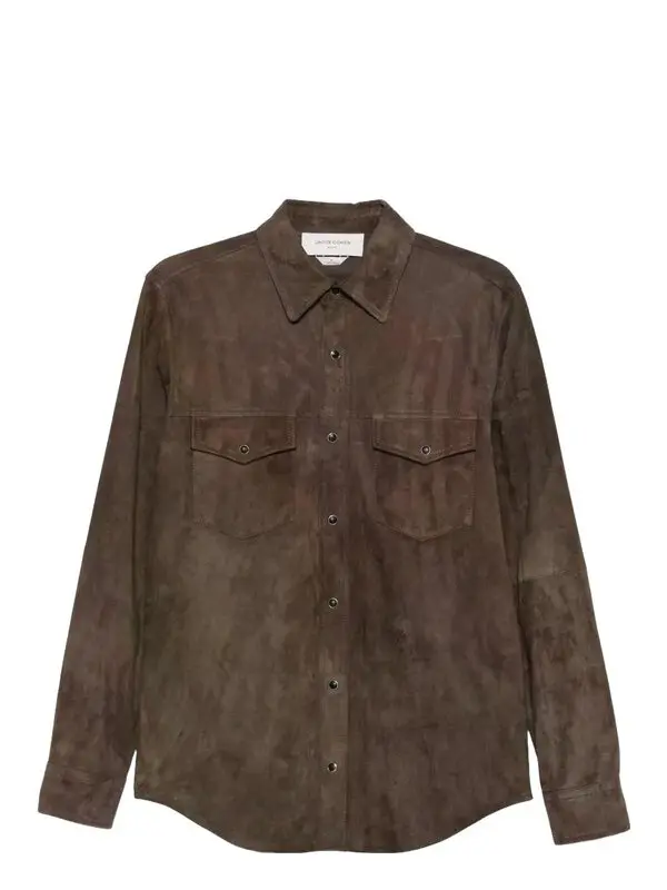 JACOB COHЁN Suede Shirt Jacket - Brown