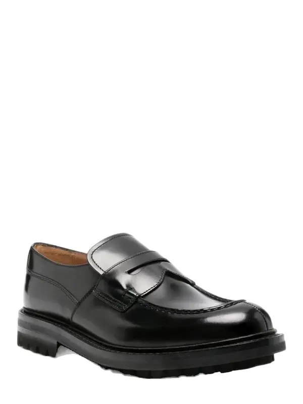 Church's Penny-slot Loafers With Chunky Rubber Lug Sole - Black