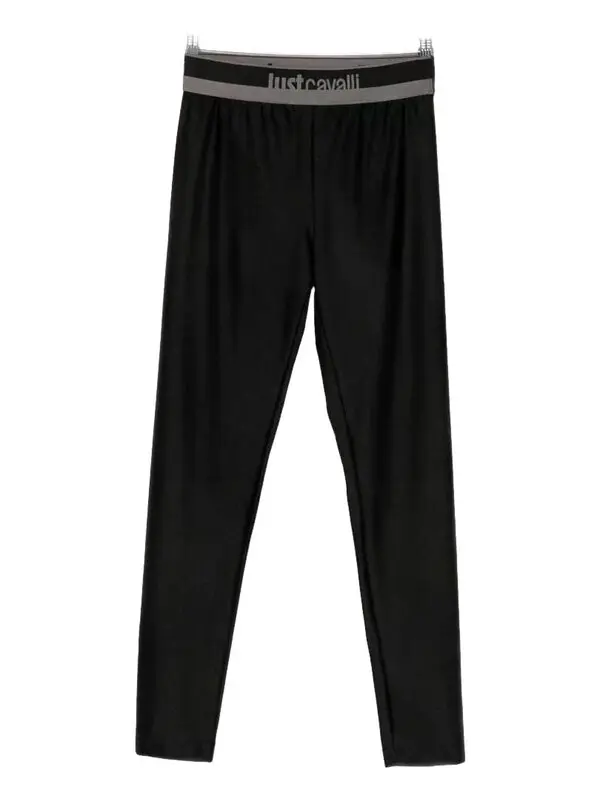 Just Cavalli Logo-waistband Leggings - Black