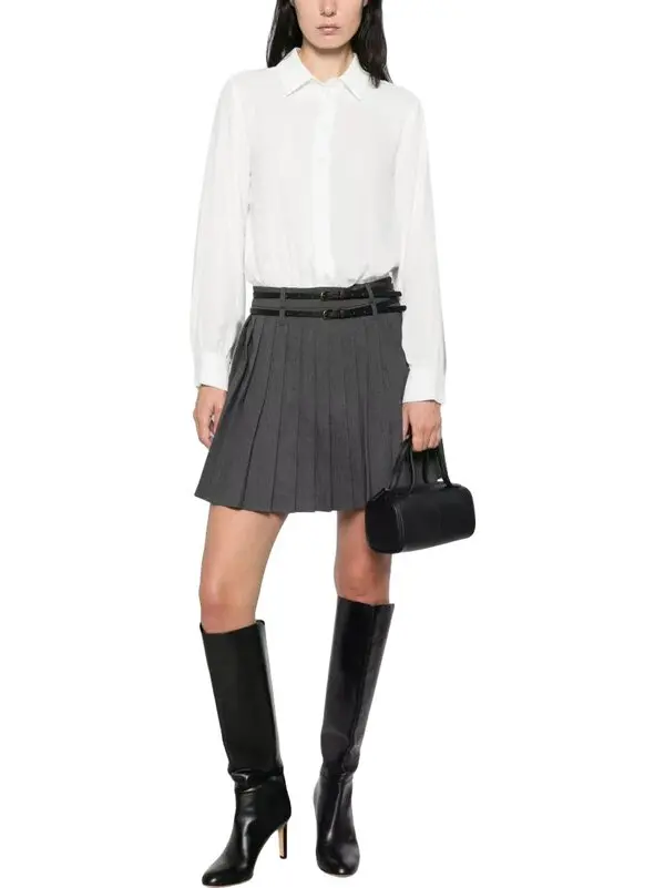Liu Jo Belted Pleated Midi Dress - Grey
