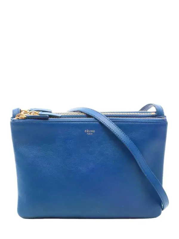 Celine Trio Leather Crossbody Bag - Blue