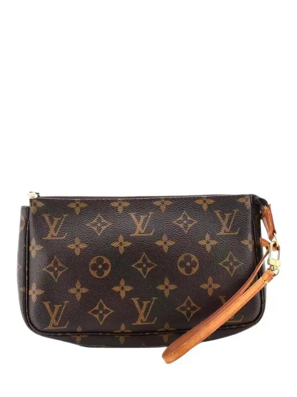 LOUIS VUITTON Pochette Accessoires Monogram Canvas Clutch Bag - Brown