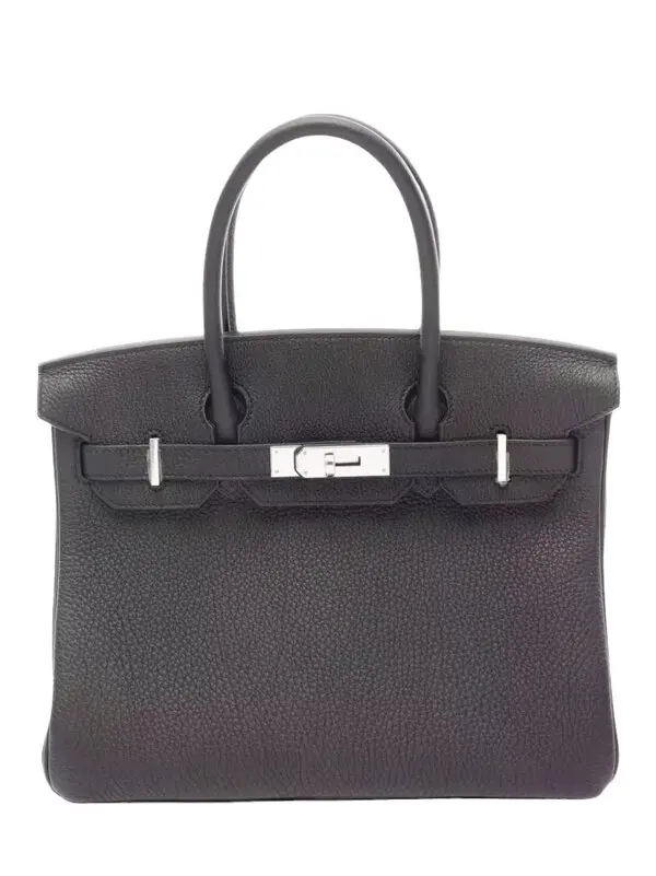 Hermès 30 Togo Leather Handbag - Black