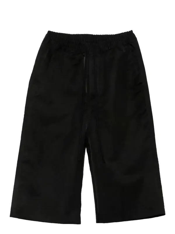 THOM KROM Cropped Wide-leg Trousers - Black