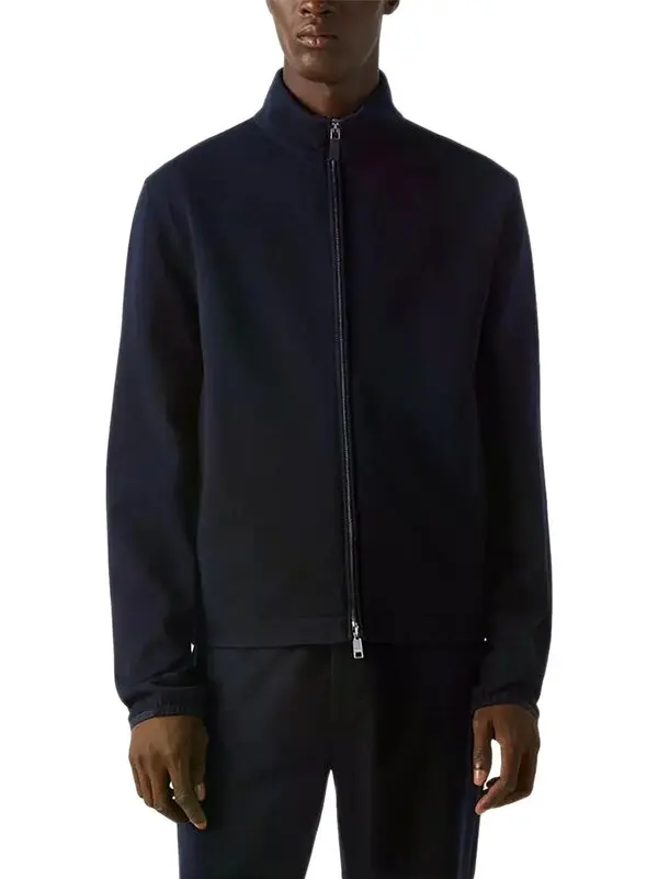 Zegna Zip-up High-neck Sweater - Blue