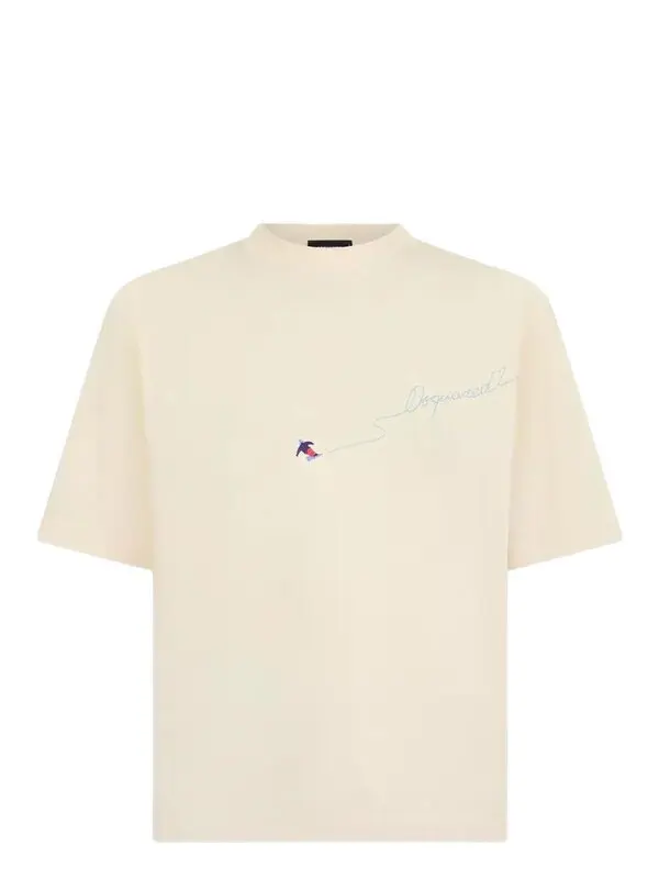 Dsquared2 Snowy Dream Loose-fit Cotton T-shirt - Neutrals