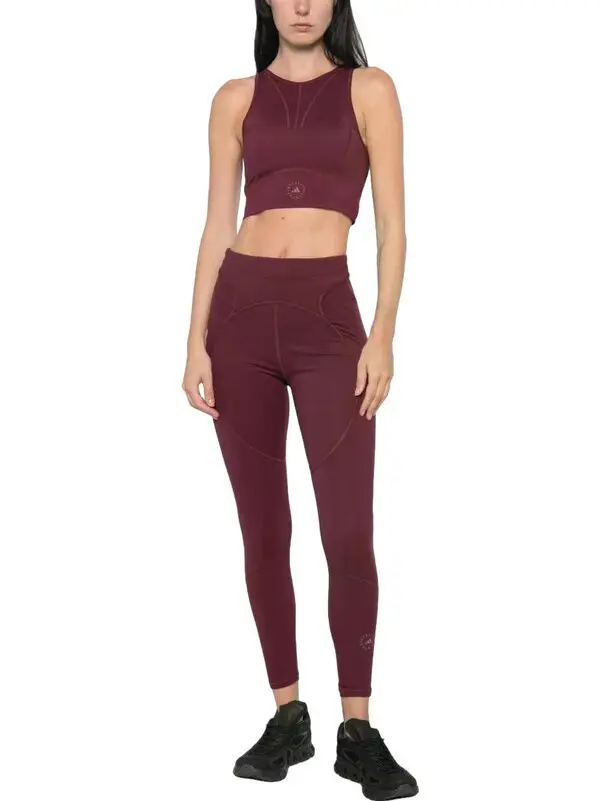 Adidas By Stella McCartney Logo-print Panelled Leggings - Red