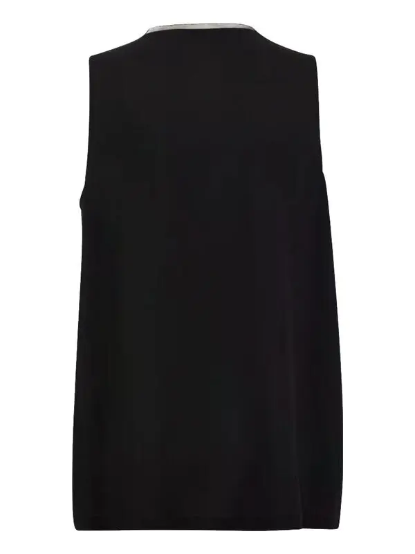 Fabiana Filippi Sleeveless V-neck Top - Black
