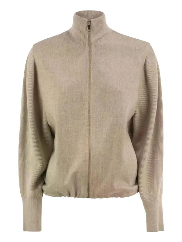Fabiana Filippi Flannel Bomber Jacket - Neutrals