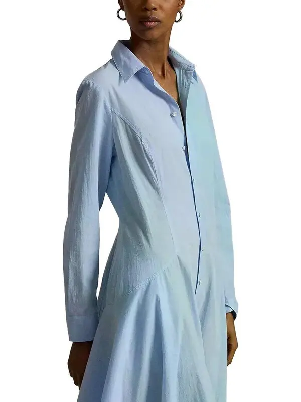 Polo Ralph Lauren Cotton Paneled Shirtdress - Blue